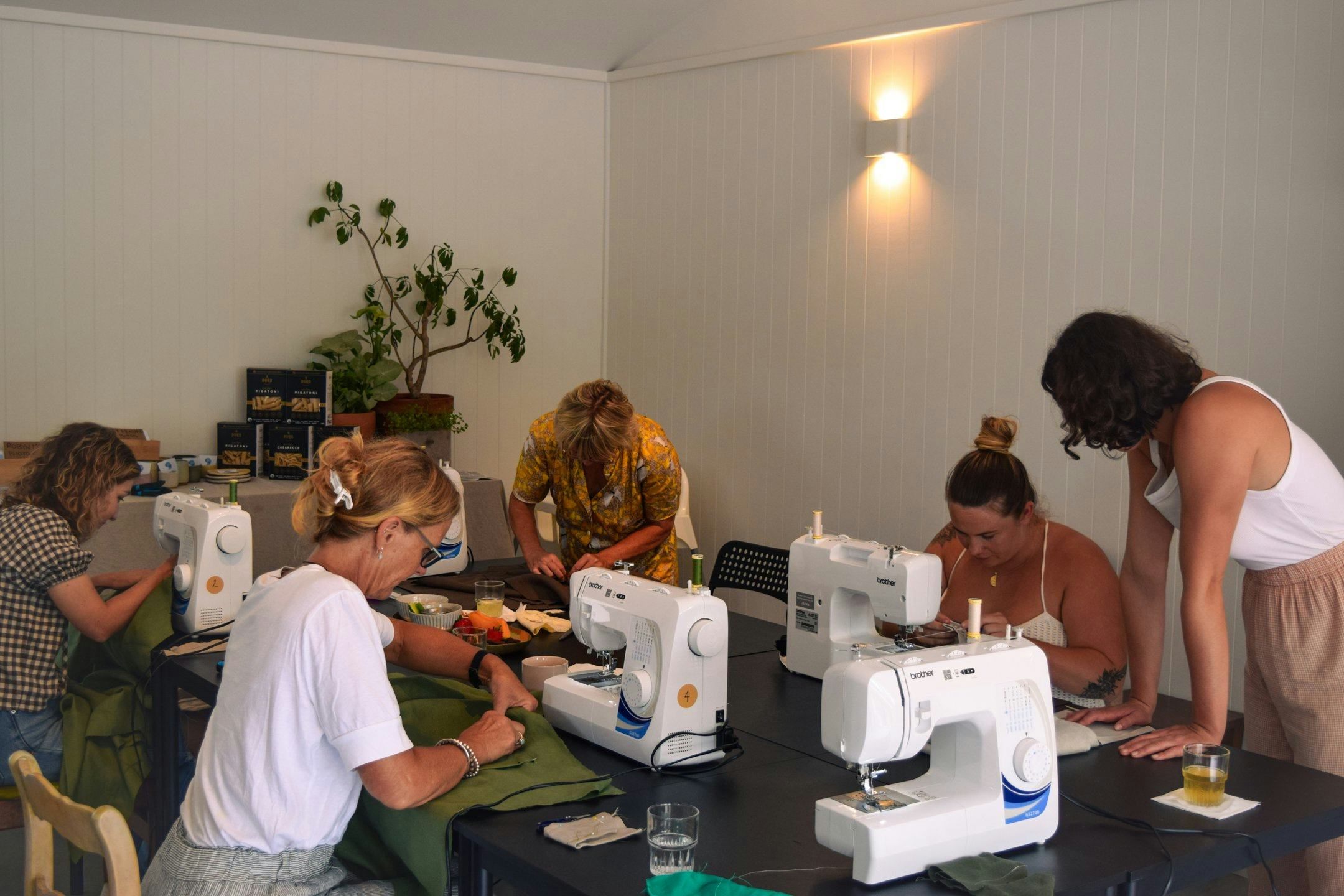 Community skill-building: stitching to reduce clothing waste